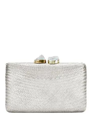 LIKHA Solid Rectangle Clutch - Metallic Silver