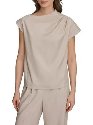 Donna Karan New York Drape Pleated Top - Tuscan Grey