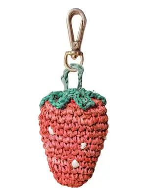 LIKHA Strawberry Raffia Bag Charm - Red