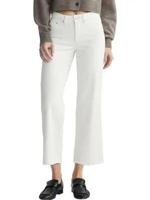 DL1961 Pippa Refined Wide Leg Ankle Jeans - White