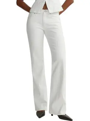 DL1961 Bella Mid-rise Slim Bootcut Jeans - White