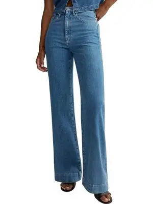 DL1961 Karmine Refined High Waist Wide-leg Jeans - Terra Blues Aura