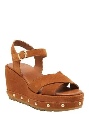 Sorel Sunpeak Ankle Strap Wedge Sandal - Iced Tea/gum