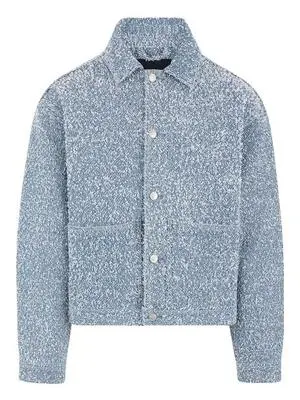 Manière De Voir Damien Boucle Jacket With Pleat - Blue