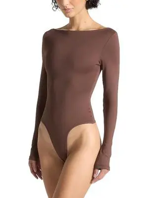 Manière De Voir Ternelle Long Sleeve Bodysuit - Brown
