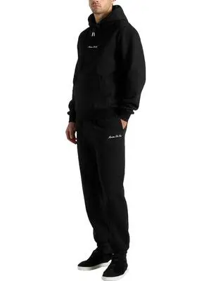 Manière De Voir Signature Regular Fit Cuffed Sweatpants - Black