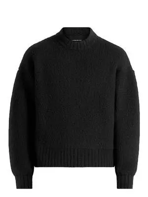 Manière De Voir Brushed Wool Knit Jumper Black
