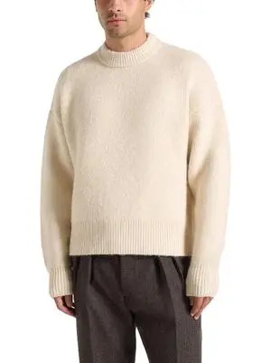 Manière De Voir Brushed Wool Knit Jumper - Cream