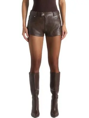 Manière De Voir Samia Mini Shorts Brown