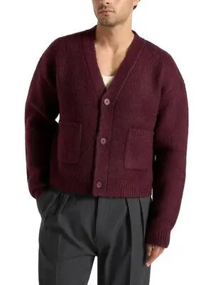 Manière De Voir Charlie Knitted Cardigan - Wine Red