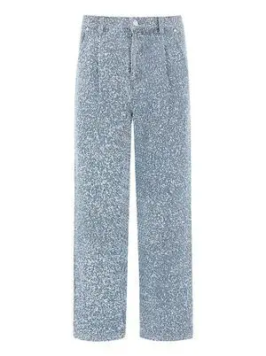 Manière De Voir Arnault Boucle Pleated Jeans - Blue