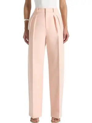 Manière De Voir Tailored Twin Pleat Trousers Peach