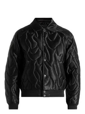Manière De Voir Ugo Satin Embroidered Jacket - Black
