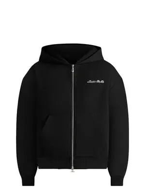 Manière De Voir Relaxed Fit Zip Hoodie - Black