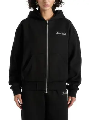Manière De Voir Relaxed Fit Zip Hoodie Black