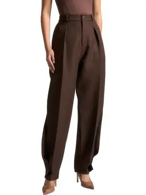 Manière De Voir Sophie Twist Leg Tailored Trousers - Brown