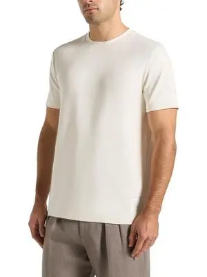 Manière De Voir Regular Fit Cotton T-shirt - Cream