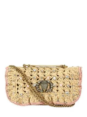 Kurt Geiger Chelsea Woven Shoulder Bag Open Beige