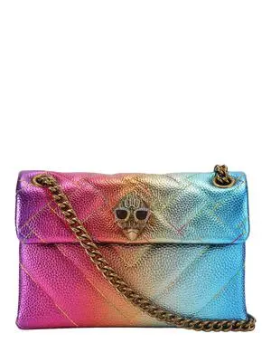Kurt Geiger Mini Kensington Convertible Metallic Leather Crossbody Bag - Multi Blue