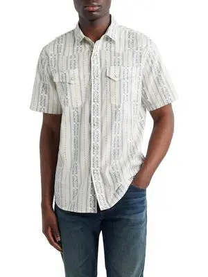 Pendleton Laramie Short Sleeve Snap-up Western Shirt - Laurel Grove Stripe