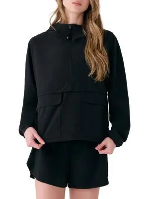 LOLE Sofia Water Repellent Pullover Jacket - Black