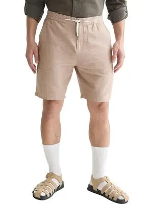 Scotch & Soda Regular Fit Cotton & Linen Chino Shorts - Amphora