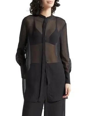 GIORGIO ARMANI Techno Sheer Georgette Tunic