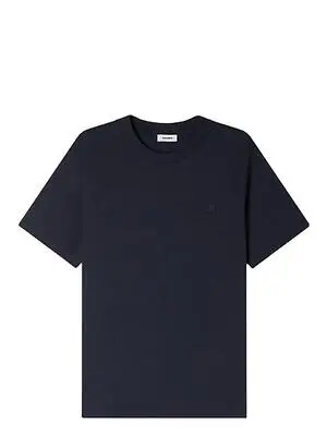 Sandro Logo-appliqué Regular-fit Cotton-jersey T-shirt - Navy Blue