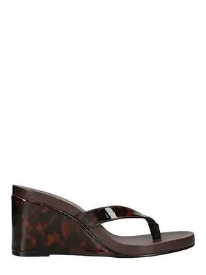Steve Madden Playing Faux-leather Wedge Sandals - Dk.brn Com