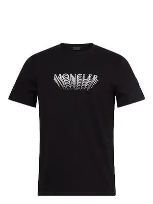 Moncler Badge Crewneck Cotton-jersey T-shirt - Black