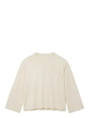 THE WHITE COMPANY Relaxed-fit Cotton-jersey Top - Butter
