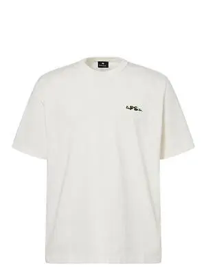 Paul Smith Oversized Brand-embroidery Cotton-jersey T-shirt - White