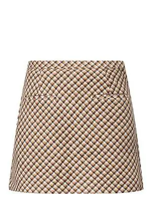 HOUSE OF SUNNY Woven Mini Skirt - Blonde Multi