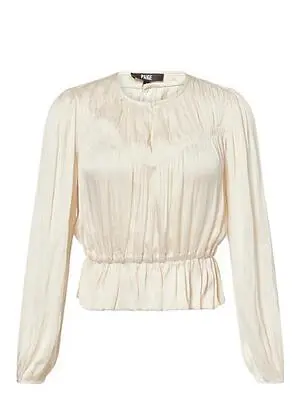 Paige Gansevoort Satin Top - Antique White