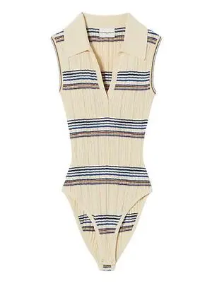Claudie Pierlot Striped Sleeveless Knitted Bodysuit - Multicolored