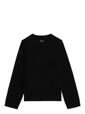 Zadig&Voltaire Wool And Cashmere Jumper With Elbow Patches - Black