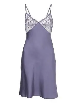 Chantelle Fleurs Satin Chemise - Fancy Grey