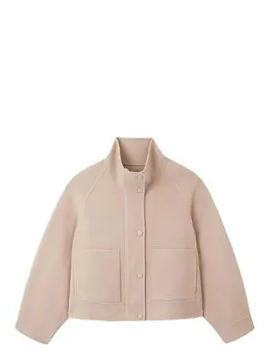 THE WHITE COMPANY Cropped Wool Jacket - Fawn
