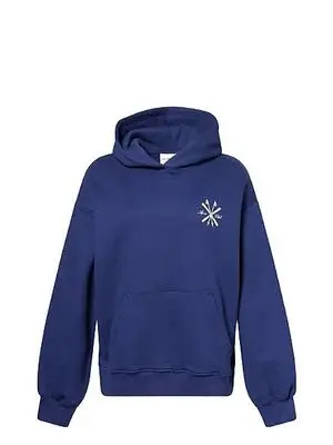 THE COUTURE CLUB Graphic Cotton-jersey Hoody - Dark Navy