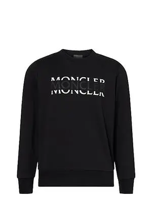 Moncler Cotton-jersey Sweatshirt - Black
