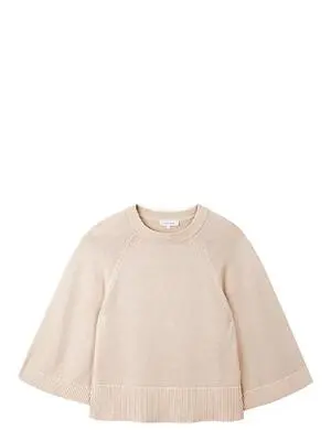 THE WHITE COMPANY Relaxed Wide-sleeve Cotton-blend Jumper - Shell