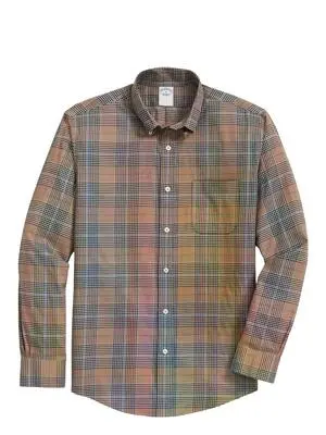 Brooks Brothers Plaid-patterned Button-down Collar Shirt - Brown