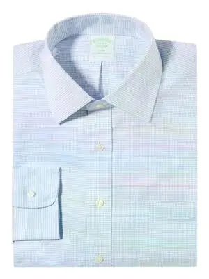 Brooks Brothers Checked Ainsley-collar Shirt - Blue