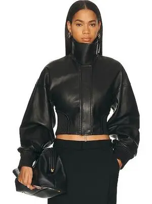 Sportmax Ossido Leather Jacket - Black