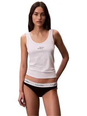 Calvin Klein Cotton Stretch Lounge Tank Top - Classic White