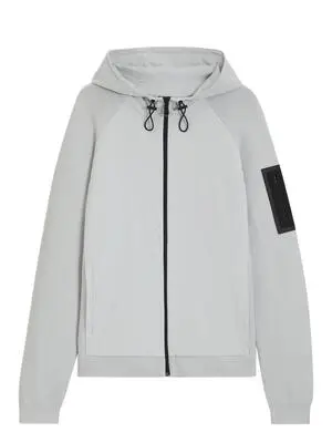 BOSS Hybrid Jacket With Comfort-stretch Knit - Light Grey