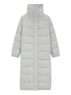 BOSS Padded Coat In Virgin Wool And Cashmere - Light Grey