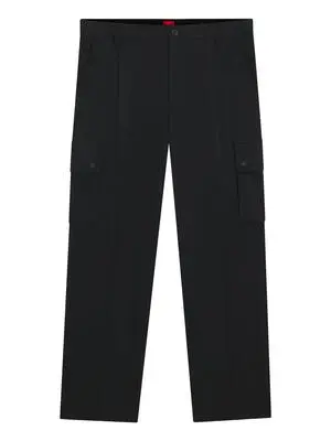 Hugo Relaxed-fit Cargo Trousers - Black