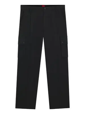 Hugo Relaxed-fit Cargo Trousers - Black