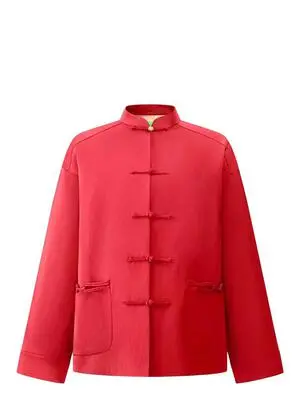 Shanghai Tang Satin Knot Jacket - Red